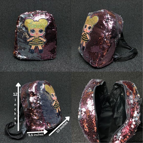 Bags | Lol Surprise Flip Sequin Doll Backpack For Girls Pink New | Poshmark